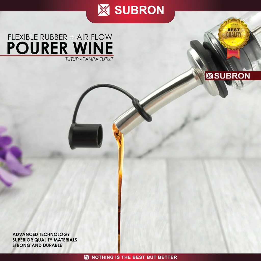 Jual SUBRON Liquor Spirit Bottle Pourer Penutup Botol Stainless Steel ...