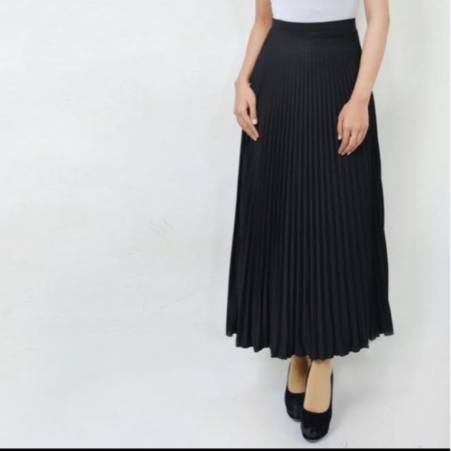 Jual ROK PLISKET PANJANG MURAH - FASHION MUSLIM WANITA - ROK PRISKET HITAM KUALITAS PREMIUM ...