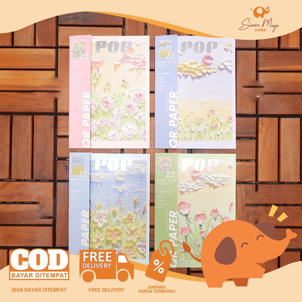 Jual Pop Mag Spring Flowers Ruled Notebook B5 / Buku Catatan Lucu Unik Murah Berkualitas ...