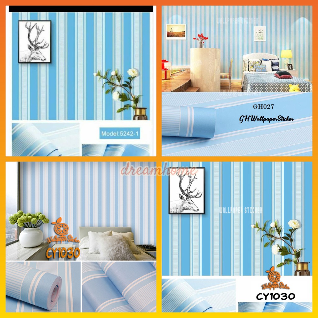 Jual Wallpaper Dinding Motif Stiker Dinding Wallstiker Kamar Tidur Ukuran 45cm x 8m | Shopee ...