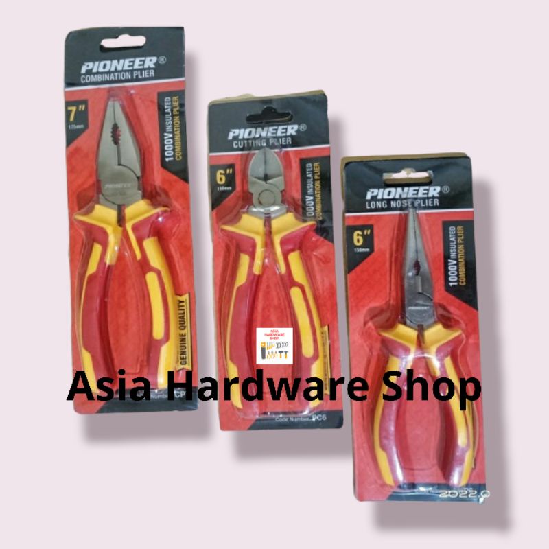 Jual PIONEER Paket Tang Potong Kombinasi Lancip Listrik 7 dan 6 Inch ...