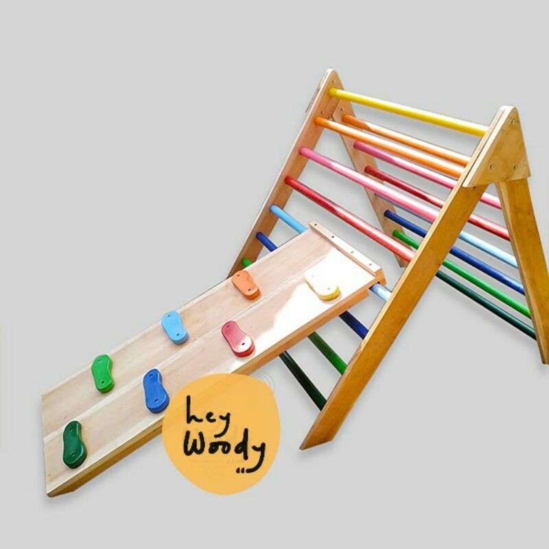 Jual (Set) PIKLER T=120CM WARNA // PIKLER PANJATAN // MAINAN KAYU ...