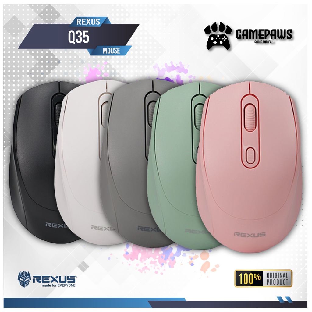 Jual Rexus Q35 Wireless Silent Click Office Mouse | Shopee Indonesia