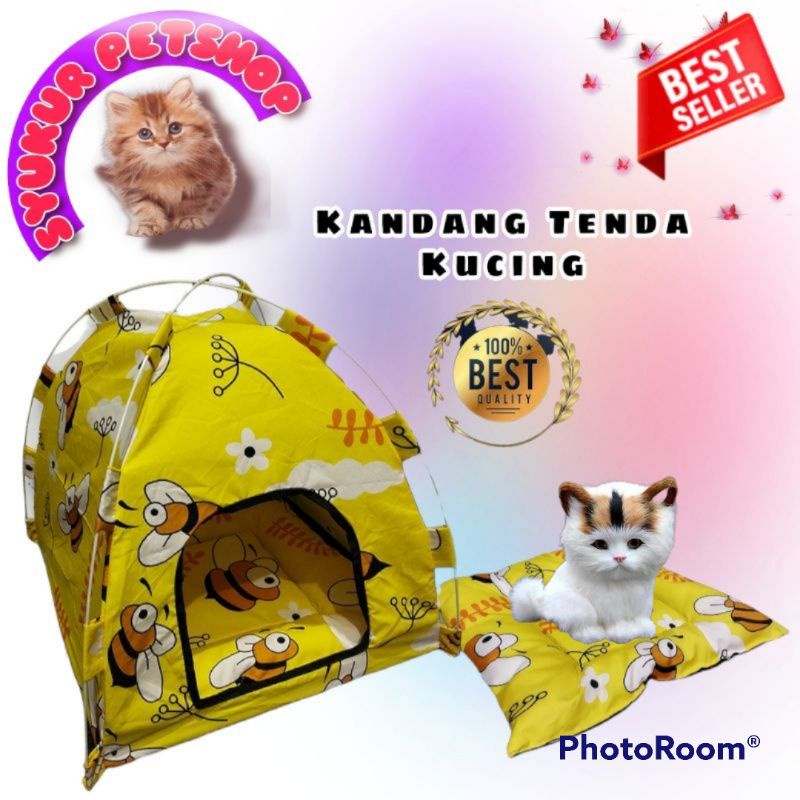 Jual tenda kucing dan anjing / tenda motif karakter lucu / rumah kucing ...