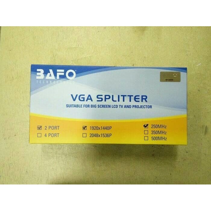 Jual BAFO VGA SPLITTER 1-2 250 MHz / 2 Port | Shopee Indonesia Jual BAFO VGA SPLITTER 1-2 250 MHz / 2 Port | Shopee Indonesia