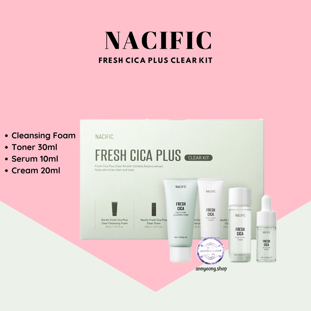 Jual NACIFIC FRESH CICA CLEAR KIT (4 ITEMS) | Shopee Indonesia