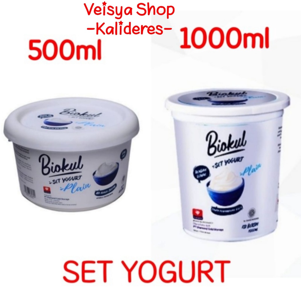 Jual Biokul SET Yogurt Plain 500ml | 1000ml | 1kg Yoghurt No Sugar ...