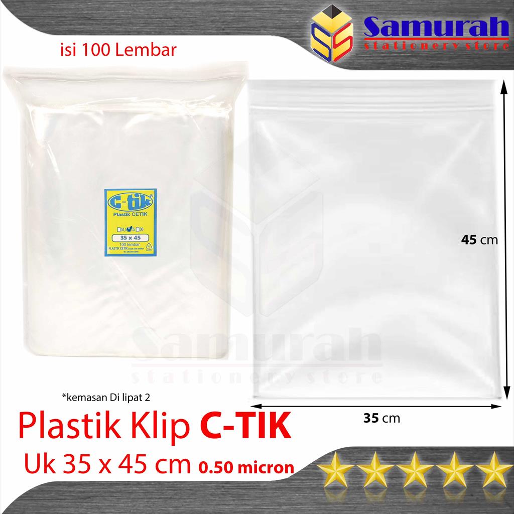 Jual Plastik Klip C-TIK 35 x 45 Cetik / Klip Obat 35x45 cm PE Clip ...