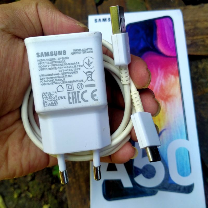 Jual charger/ces ORI Samsung A50 fast charging | Shopee Indonesia