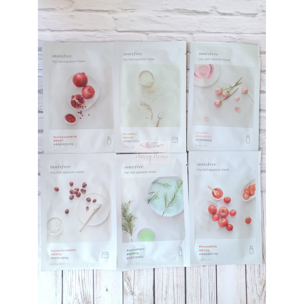 Jual Innisfree My Real Squeeze Mask (1sheet) | Shopee Indonesia