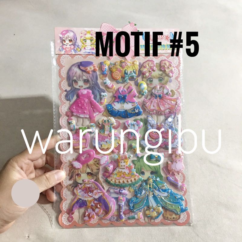 Jual Dress Up Kids Anime Sticker Gambar Tempel Timbul Stiker Boneka ...