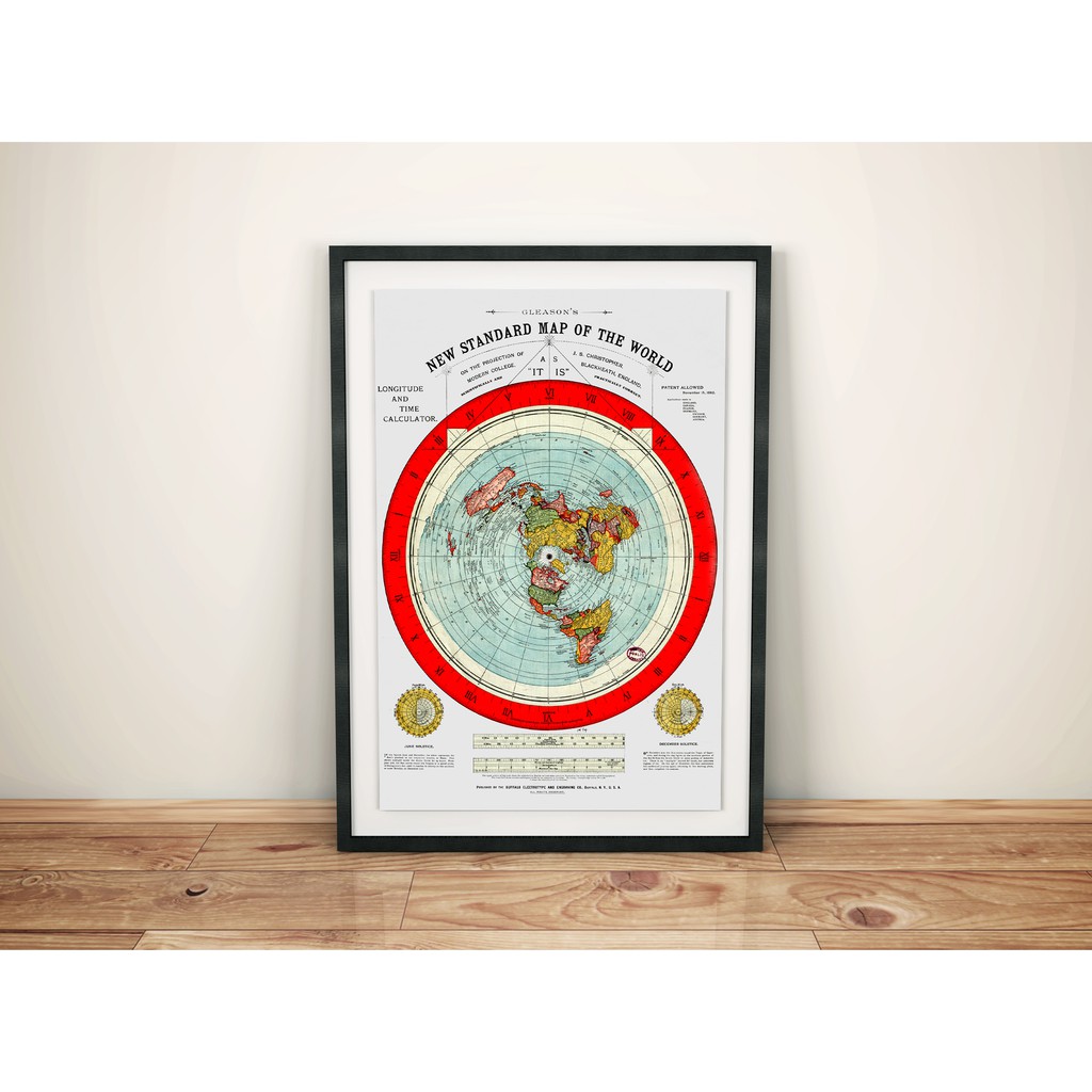 Jual Poster Peta BUMI DATAR Azimuthal Equidistance (Ukuran A3) | Shopee ...