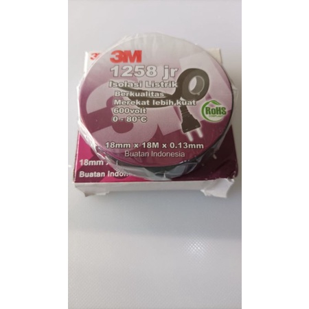 Jual isolasi listrik merk 3M / isolatif listrik hitam | Shopee Indonesia