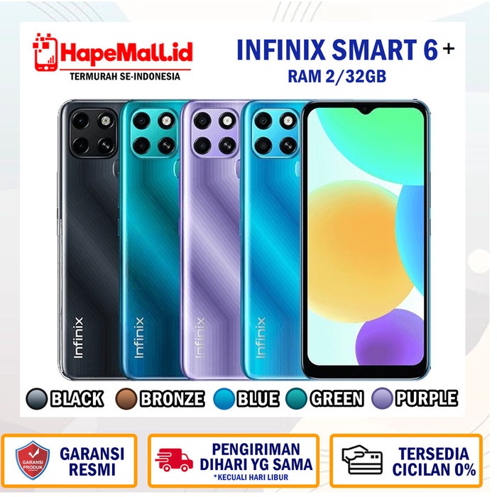 Jual INFINIX SMART 6 PLUS X6511E RAM 2/32 GARANSI RESMI INFINIX ...