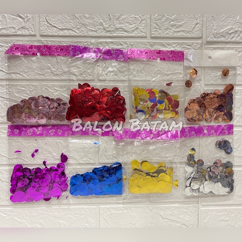 Jual Isi Balon Bening/Confetti Foil 10 Gram Bahan Foil Glossy | Shopee ...