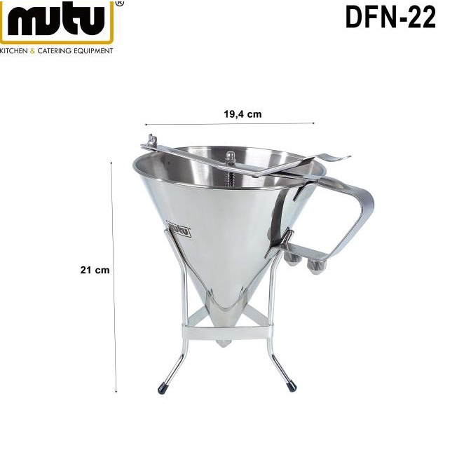 Jual DFN-22 Mutu Dispenser Funnel / Corong Cetakan Adonan Kue Stainless ...