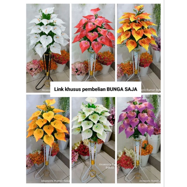 Jual GROSIR BUNGA ARON PANDA ARTIFICIAL 24 KUNTUM / BUNGA ANTHURIUM 24 ...
