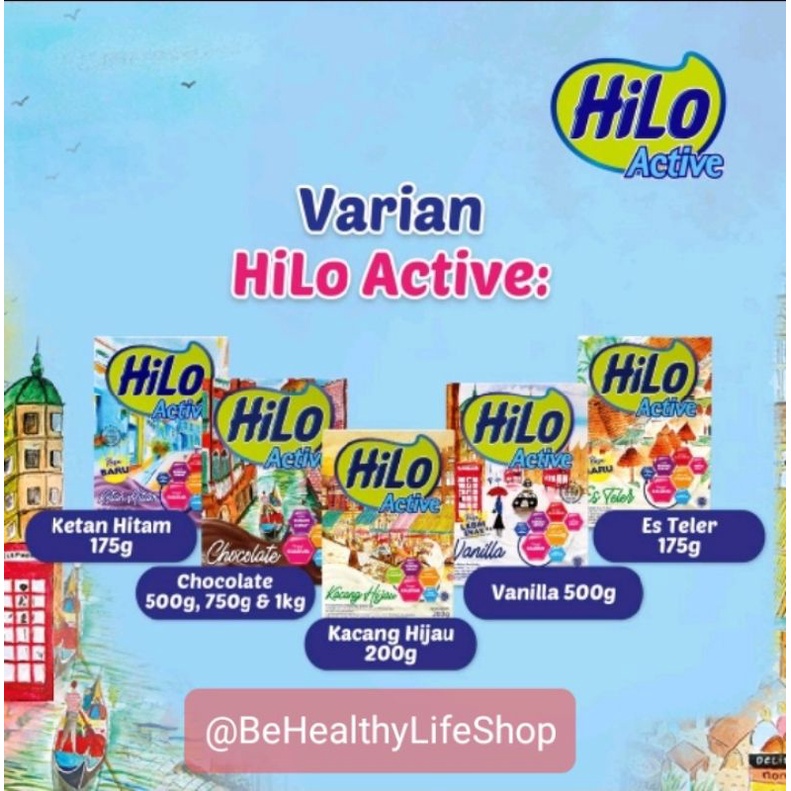 Jual Susu Hilo Active Chocolate / Vanilla / Caramel Latte 500 gr ...