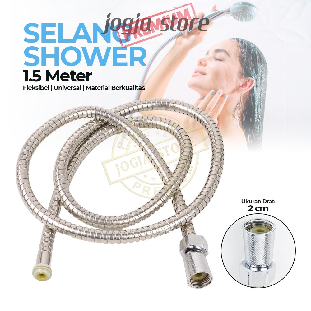 Jual Selang Shower Fleksibel Universal 1.5 Meter Selang Shower Kamar ...