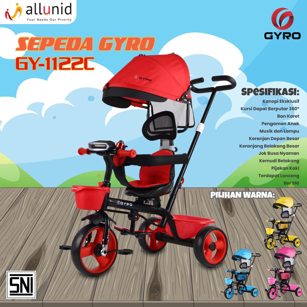 Jual GYRO 1122C- SEPEDA ANAK SEPEDA DORONG STROLLER KADO ULANG TAHUN ...