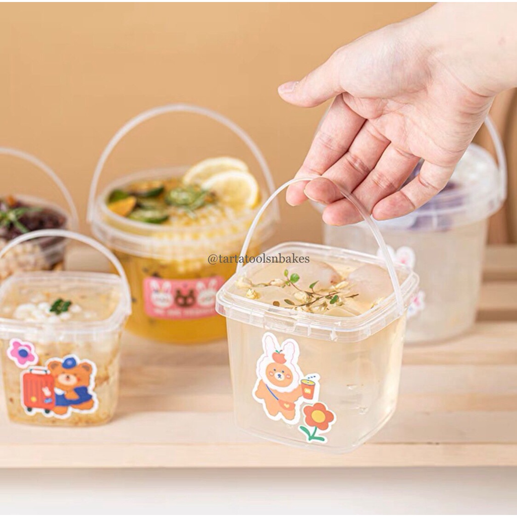 Jual (10SET) Ember Mika Dessert Mini | Tong Makanan / Minuman Gagang ...