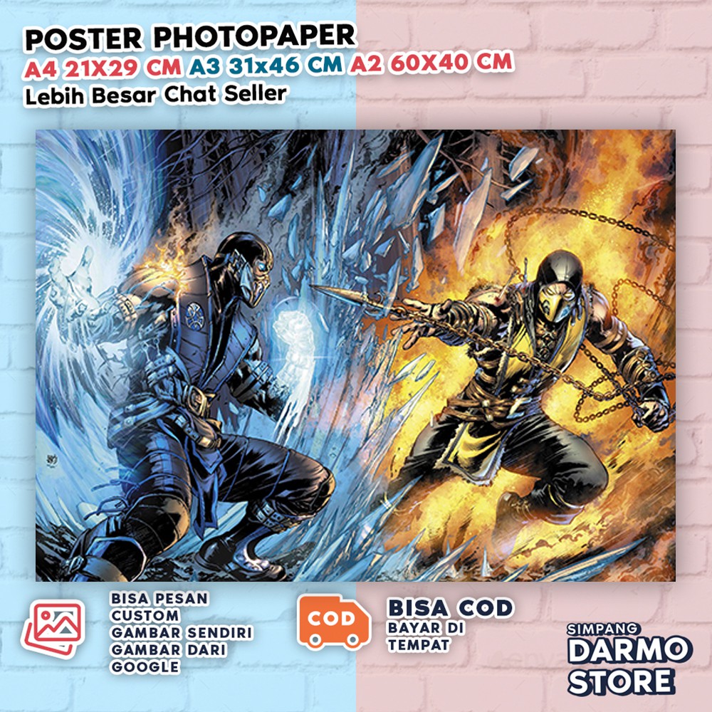 Jual Poster Mortal Kombat Game Hiasan Dinding Gaming Foster Netflix ...