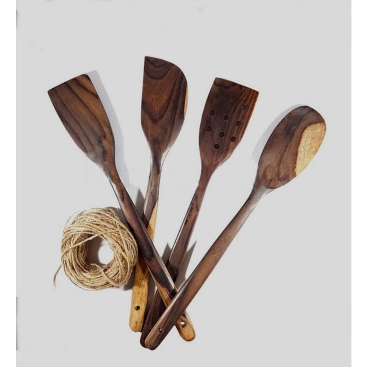Jual 1 set dapat 4 item / set alat masak kayu / sutil / sodet / solet ...