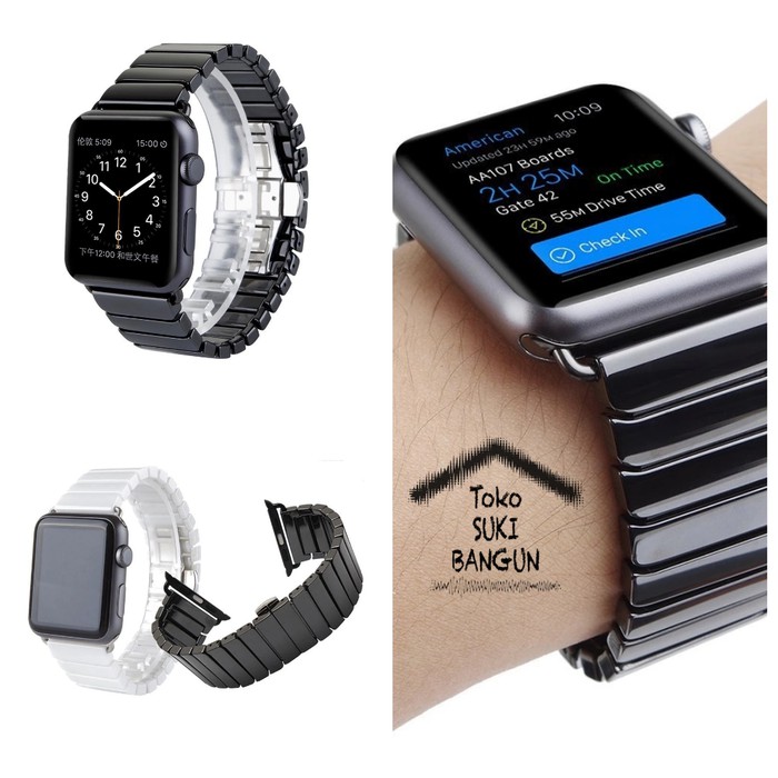 Jual 42mm Apple Watch iWatch Tali Jam Solid CERAMIC Bracelet Band Strap ...