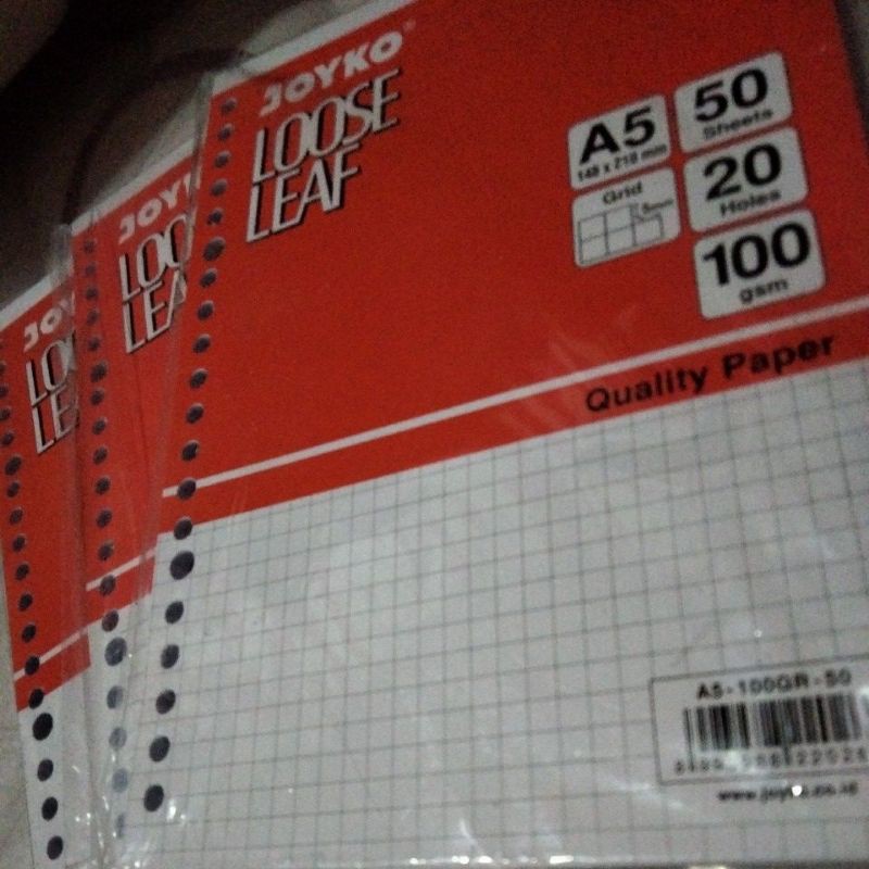 Jual Loose Leaf,Isi binder A5(grid,dote,plain) | Shopee Indonesia