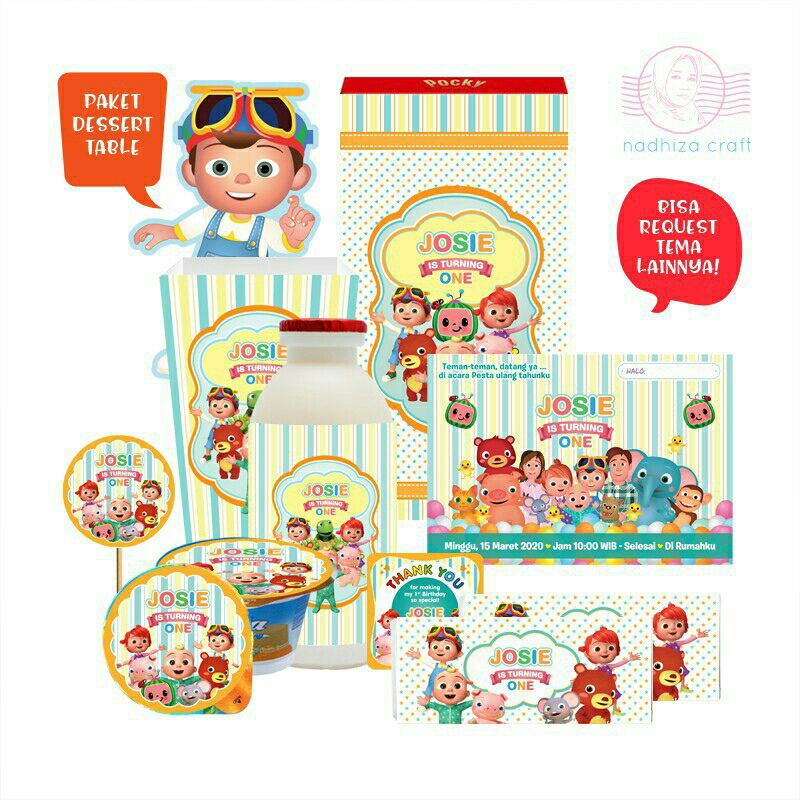 Jual PAKET DESSERT TABLE LABELS ULANG TAHUN CUSTOM | Shopee Indonesia