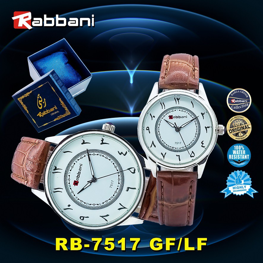 Jual Rabbani 7517 Jam Tangan Couple Kulit Original Premium Anti Air ...