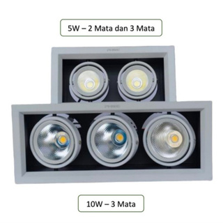 Jual LAMPU LED GRILL LIGHT DOWNLIGHT LED HALOSPOT GRILL LIGHT DOUBLE 5W ...