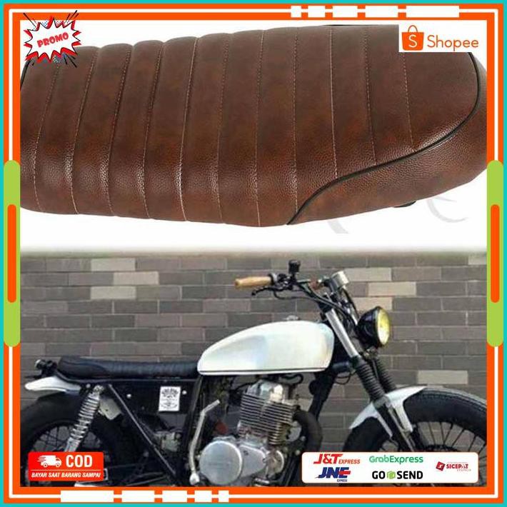 Jual Jok Saddle Flat Brat Gaya Vintage Retro Cafe Racer Warna Coklat ...