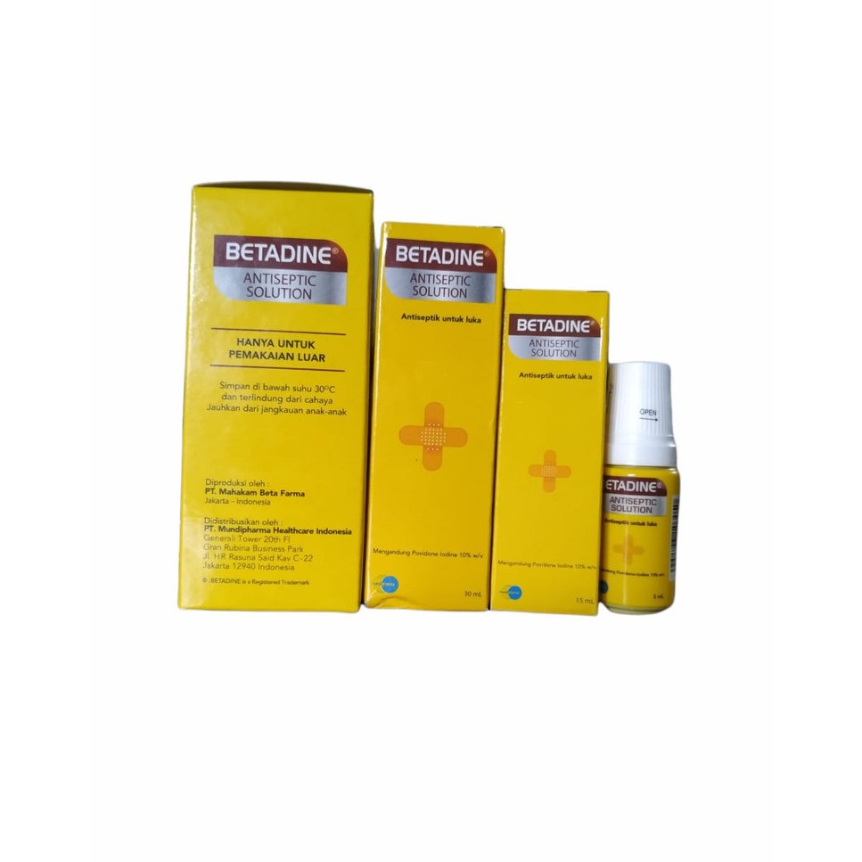 Jual Betadine Antiseptic Salution 5ml / 15ml / 30ml / 60 ml - Variant ...