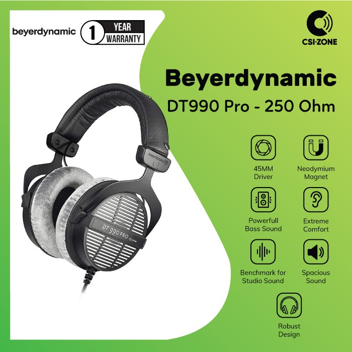 Jual Beyerdynamic DT990 / DT 990 Pro Open Back Headphone - 250 Ohm ...