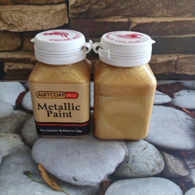 Jual Cat metallic 100 gram ( metallic paint 100 g ) alkycoat deco ...