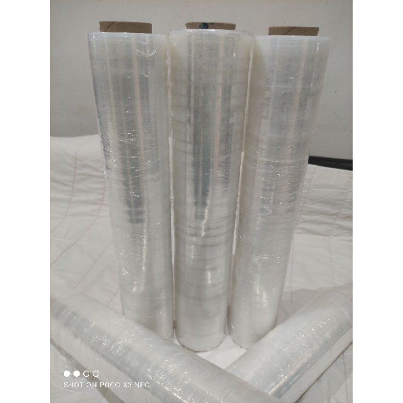 Jual Plastik Wrapping bening ukuran 50cm x 300m 17micron | Shopee Indonesia