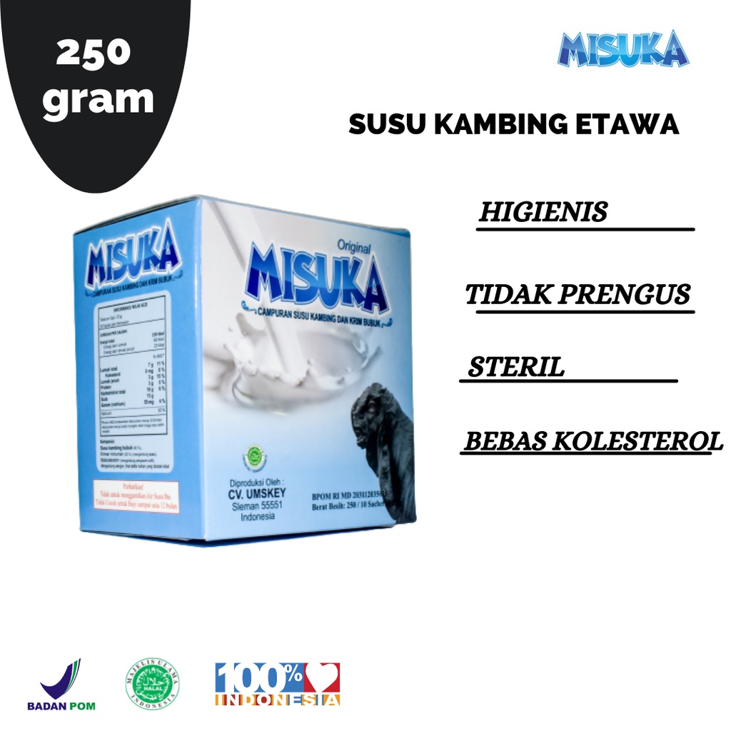 Jual Susu Kambing Bubuk MISUKA Original 250 g | Shopee Indonesia