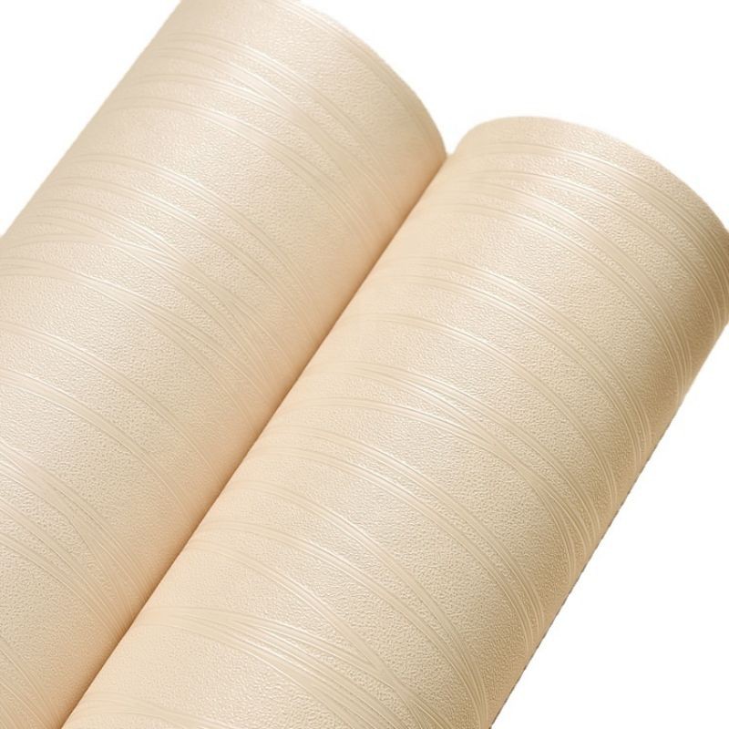 Jual Wallpaper Sticker Dinding krem polos bertekstur Salur mewah elegan premium | Shopee Indonesia