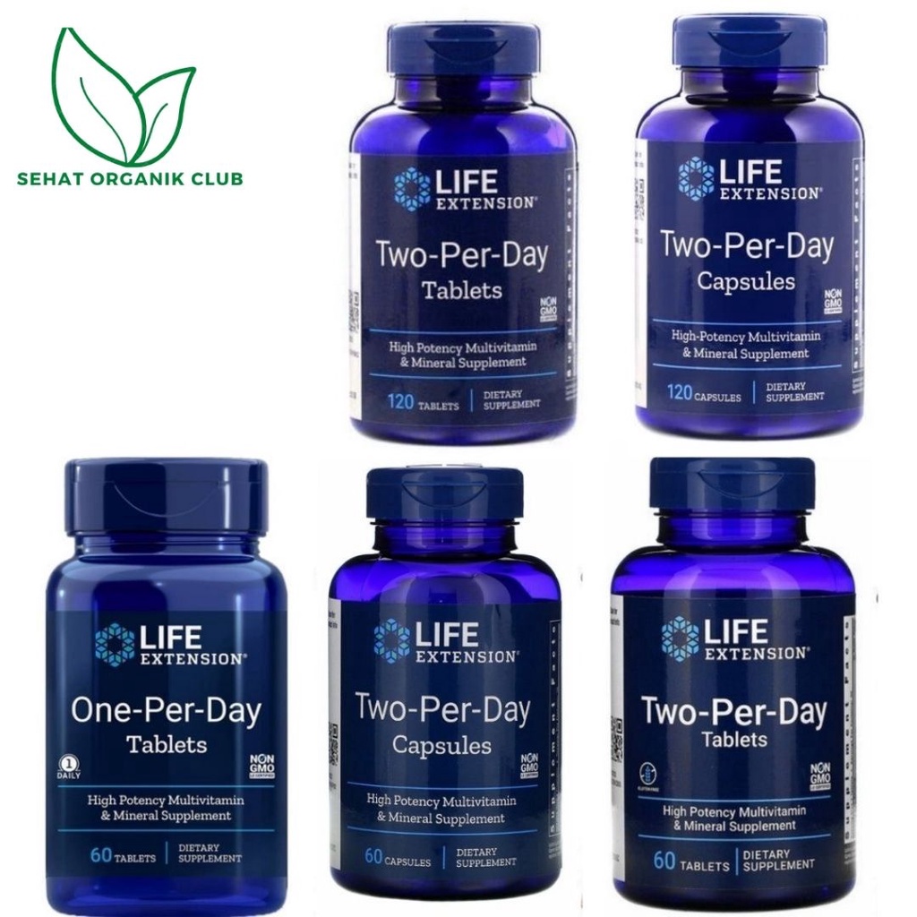Jual Life Extension One Per Day Tab 60 Tablets ; Two-Per-Day Capsules ...