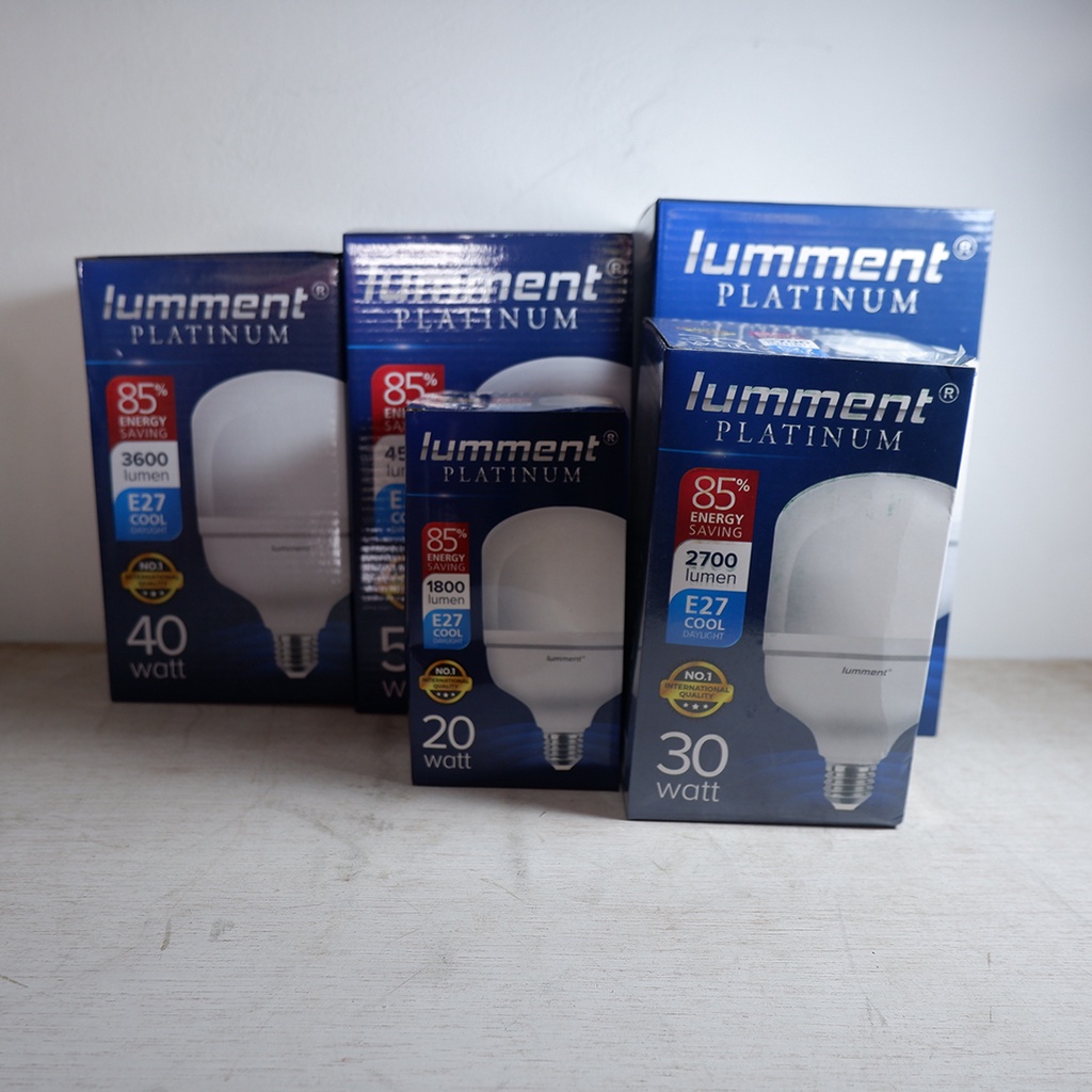 Jual Lampu LED Putih Murah Lumment Platinum 5W, 10W, 15W, 20W, 30W, 40W, 50W, 60W | Shopee Indonesia