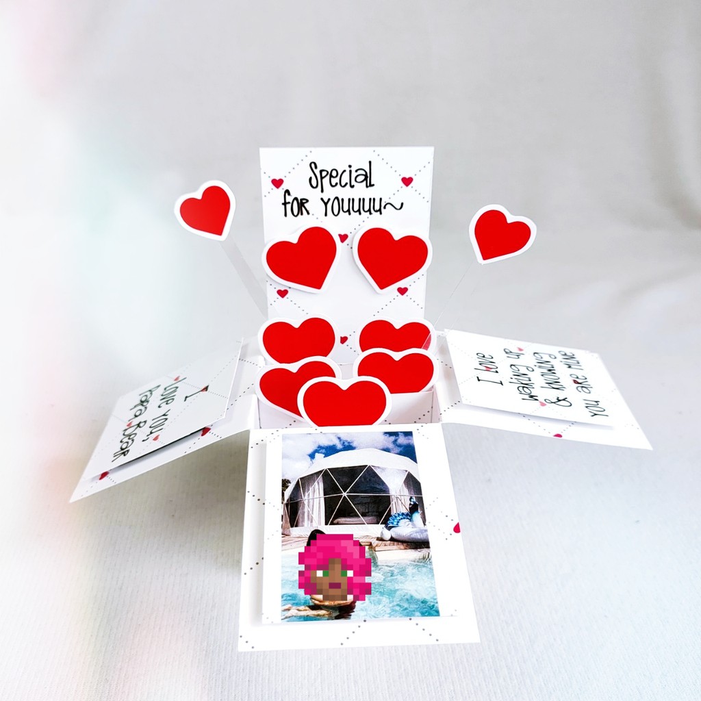 Jual Custom Gift Kado Hadiah Romantis Kotak Exploding Card Box Love ...