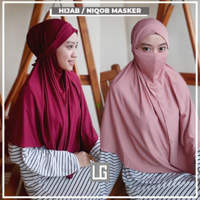 Jual Hijab Instan masker / Jilbab masker / Hijab masker | Shopee Indonesia