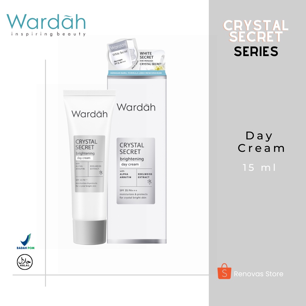 Jual WARDAH Crystal Secret Day Cream 15ML (White Secret) | Shopee Indonesia