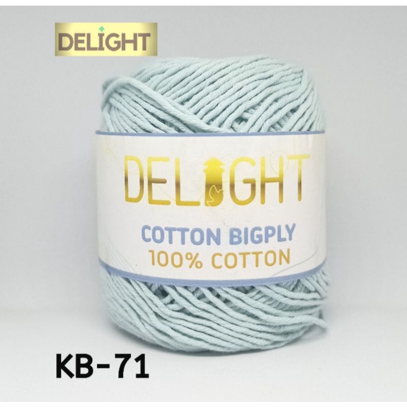 Jual Benang Rajut DELIGHT Katun Big Ply (KB-71) Baby Blue | Shopee ...