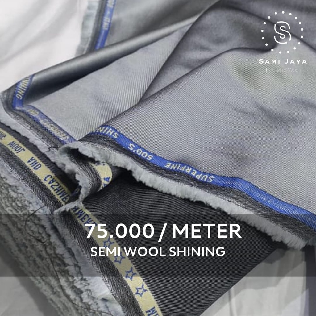 Jual Kain Bahan Jas & Celana Wedding Semi Wool Shining warna Abu2 Muda ...