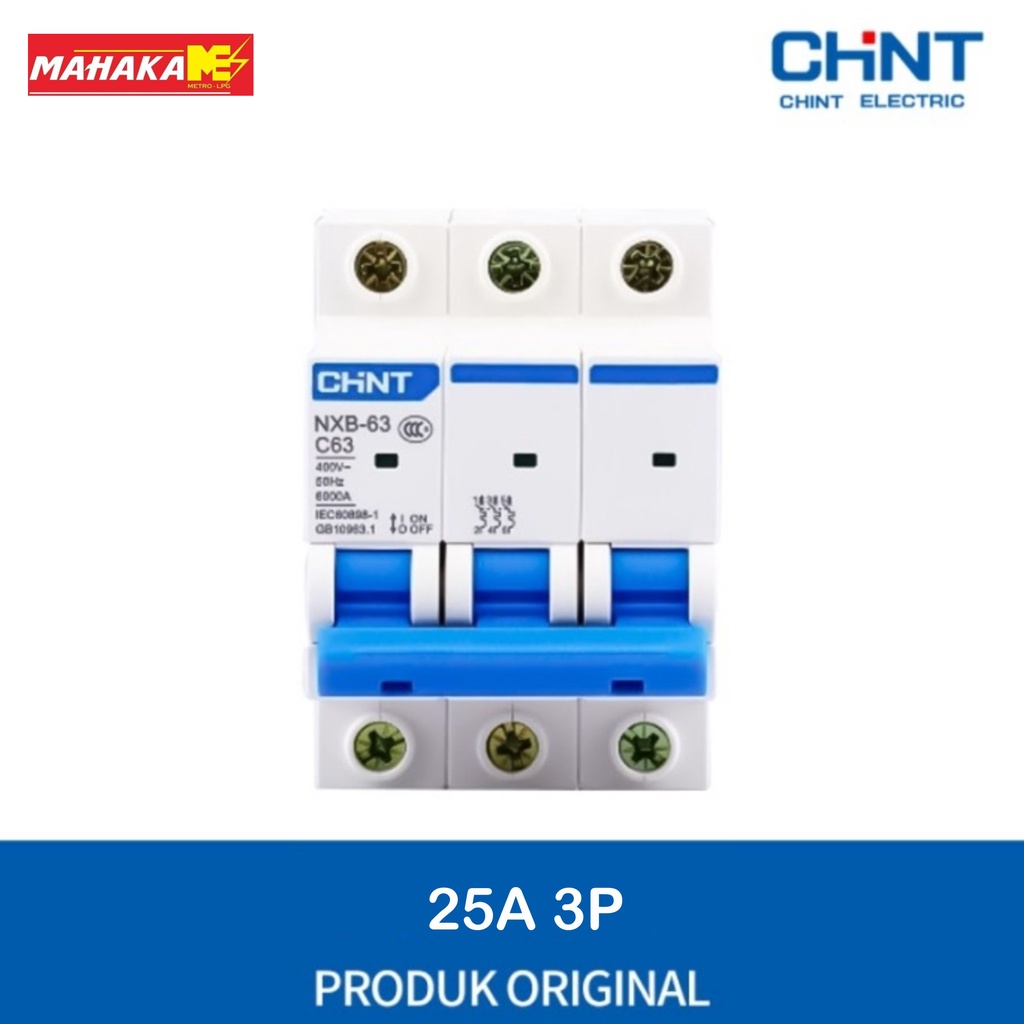 Jual Mcb 25 Ampere 25A 3 Phase Chint | Shopee Indonesia