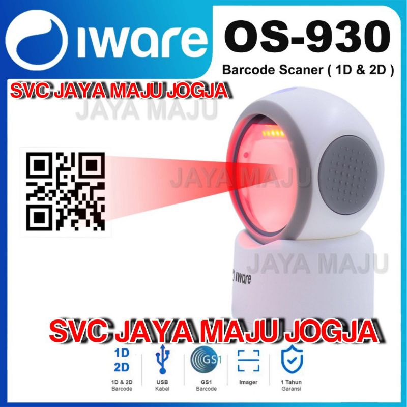 Jual IWARE OS 930 - USB - 1D 2D || BARCODE SCANNER - CMOS AREA IMAGER ...