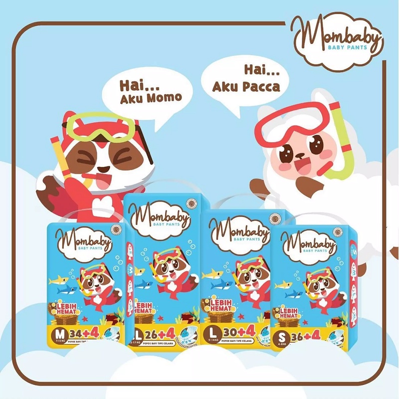 Jual Mombaby Pants S36+4 / M30+4 / L26+4 / XL22+4 / XXL20+4 | Shopee Indonesia