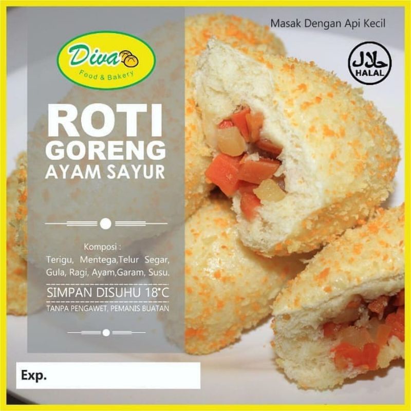 Jual Roti Goreng Diva Isi Ayam Sayur | Shopee Indonesia